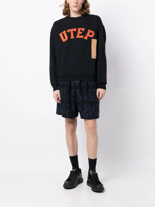 4SDESIGNS Utep-print Cotton Sweatshirt