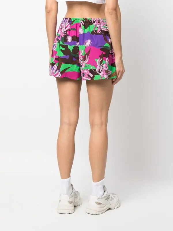 Moncler Floral-print Thigh-length Shorts - Pink