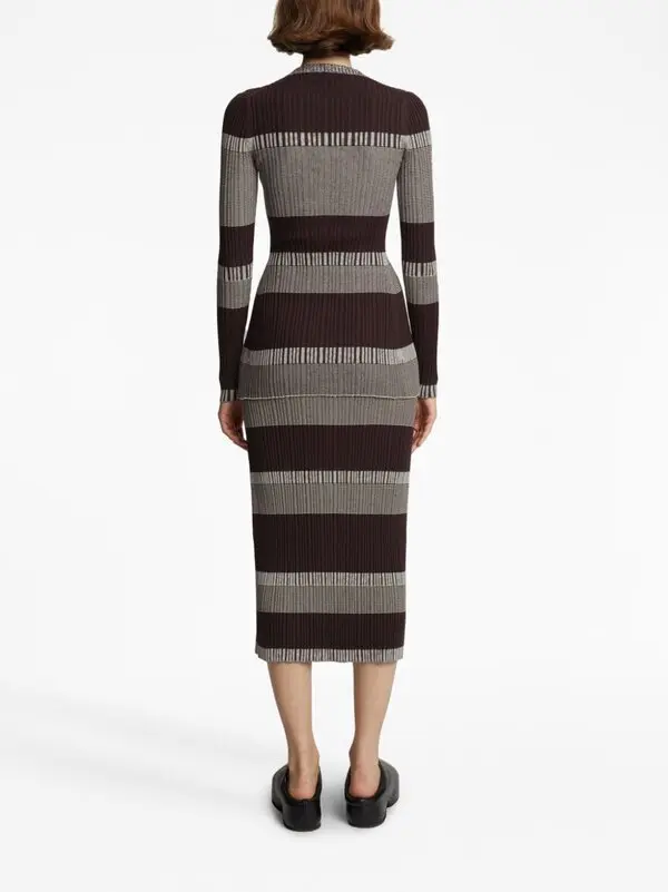 Proenza Schouler White Label Striped Midi Skirt