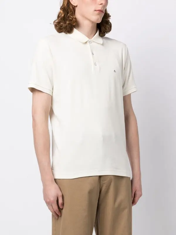 Rag & Bone Logo-embroidered Cotton Polo Shirt - White