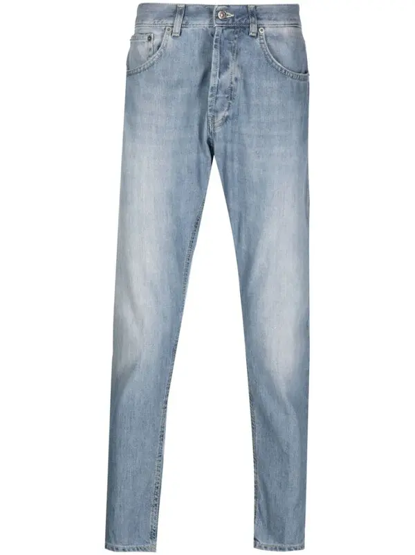 DONDUP Faded Effect Tapered Jeans - Blue