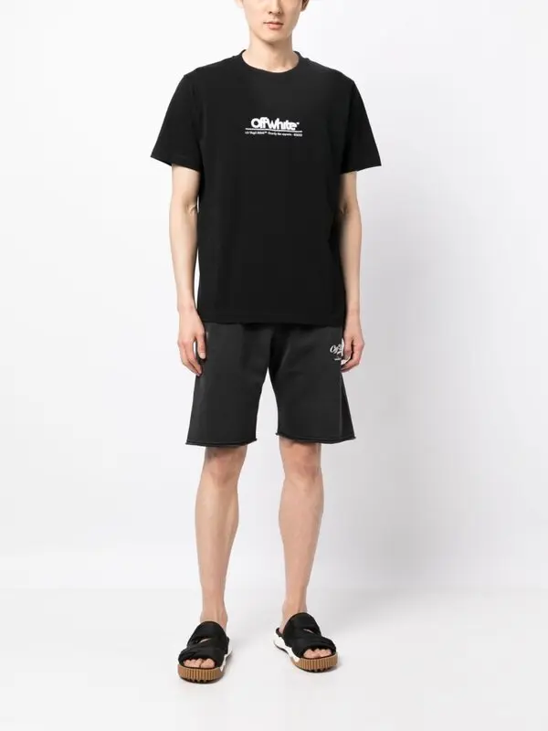 Off-White Cotton Track Shorts