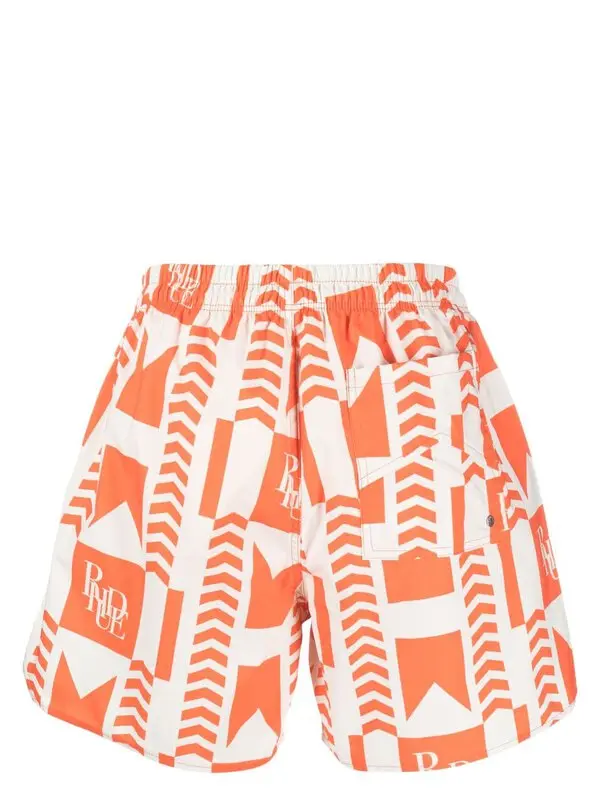 Rhude Grasse Logo-print Swim Shorts