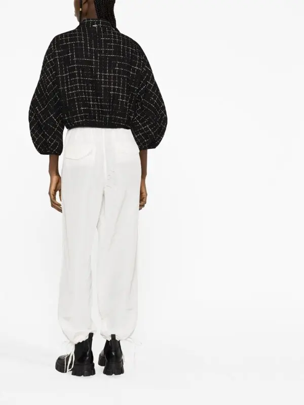 Herno Grid-patterned Cropped Jacket