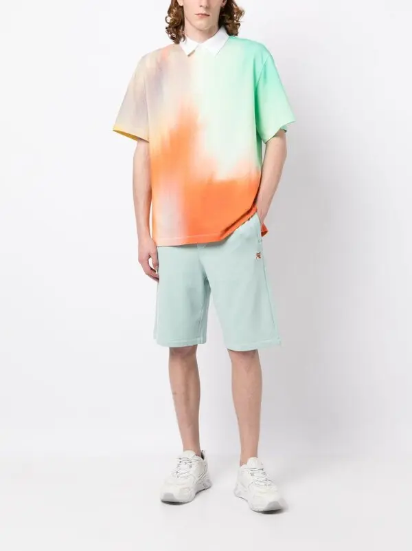Maison Kitsuné Abstract-print Polo Shirt