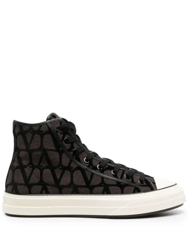 Valentino Garavani Tootaloop Logo-print Hi-top Sneakers - Black