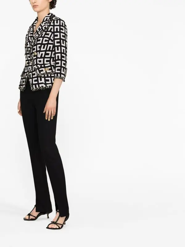 Elisabetta Franchi Monogram Tweed Blazer
