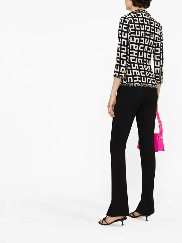 Elisabetta Franchi Monogram Tweed Blazer
