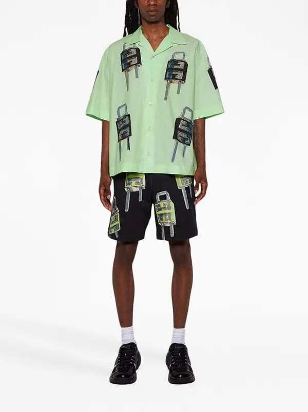 Givenchy 4g Padlock Print Bermuda Shorts