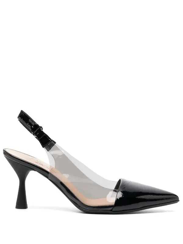 Agl Crystal Ide 85mm Leather Slingback Pumps