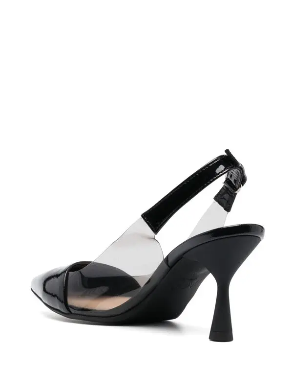 Agl Crystal Ide 85mm Leather Slingback Pumps