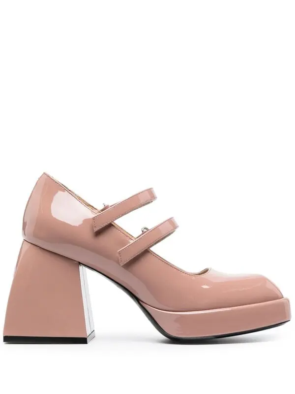 NODALETO Bulla Babies 90mm Leather Pumps - Pink