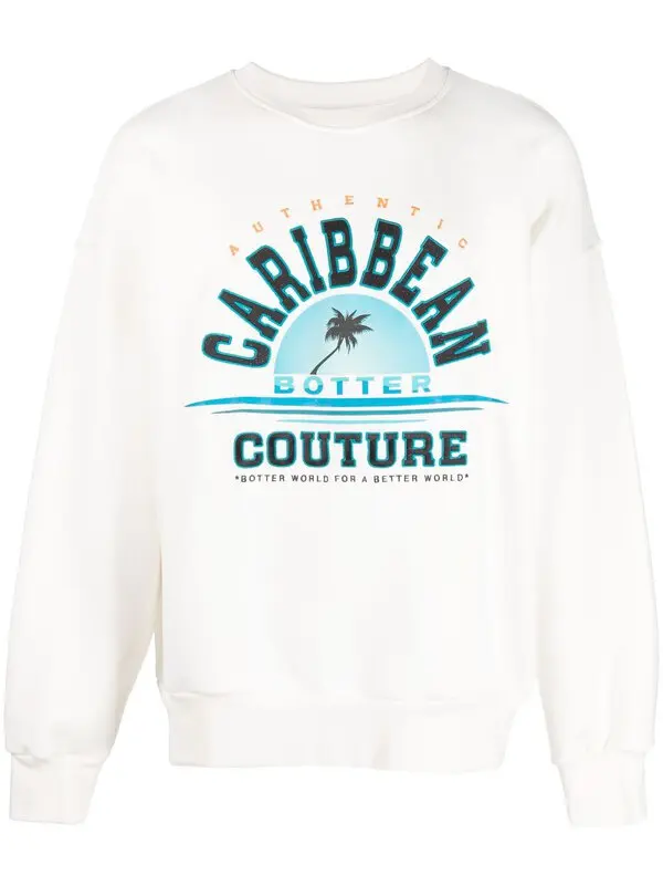 BOTTER Graphic-print Organic Cotton Sweatshirt - White