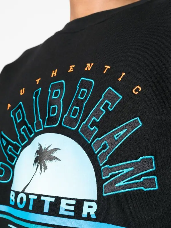 BOTTER Graphic-print Organic-cotton Sweatshirt - Black