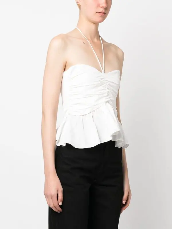 MSGM Ruched Halterneck Top