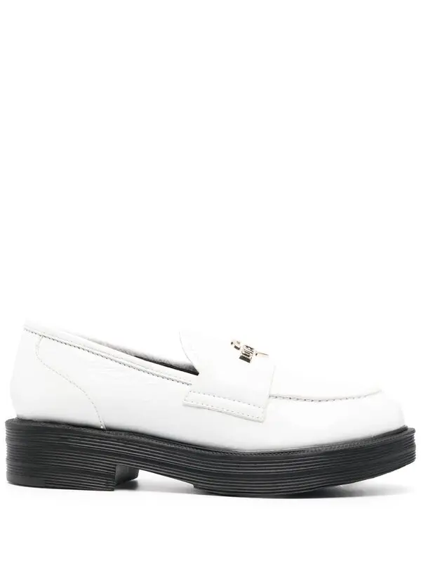 Moschino Logo Plaque Loafers