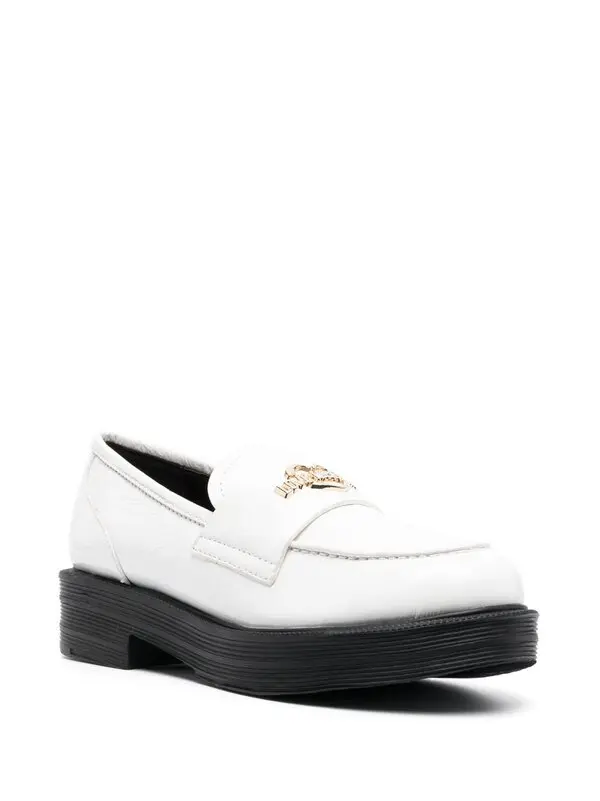 Moschino Logo Plaque Loafers
