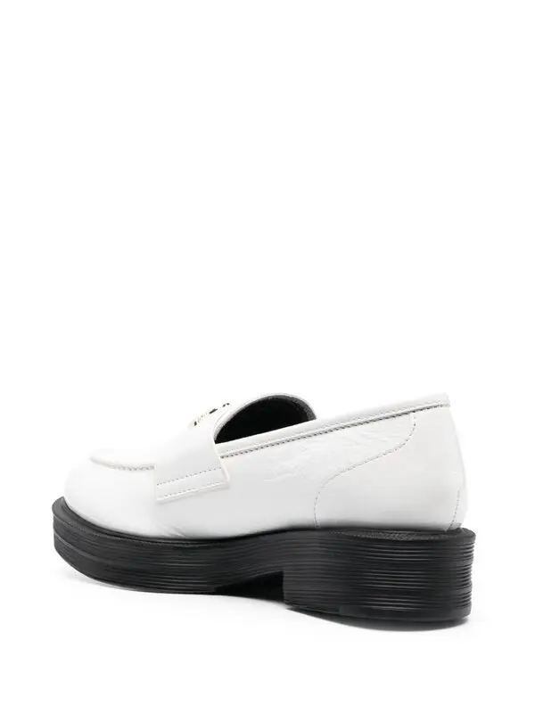 Moschino Logo Plaque Loafers