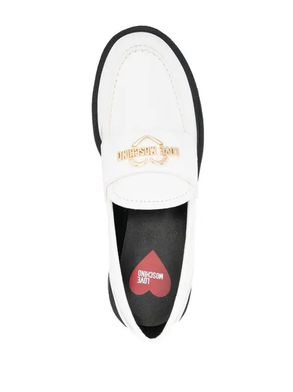 Moschino Logo Plaque Loafers