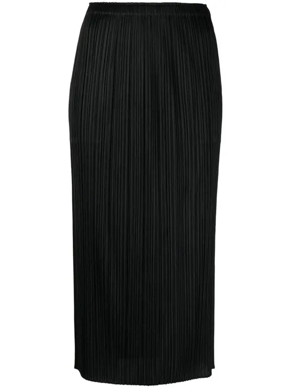 Issey Miyake Pleated High-waist Skirt - Black