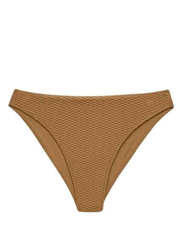 ANINE BING Waffle Bikini Bottom - Brown