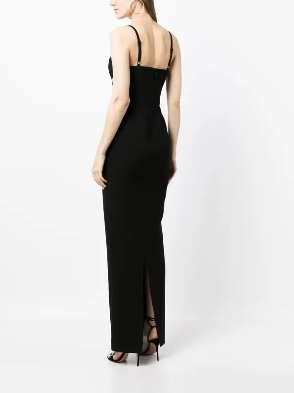 Rachel Gilbert Embellished Sweetheart Neck Maxi Dress