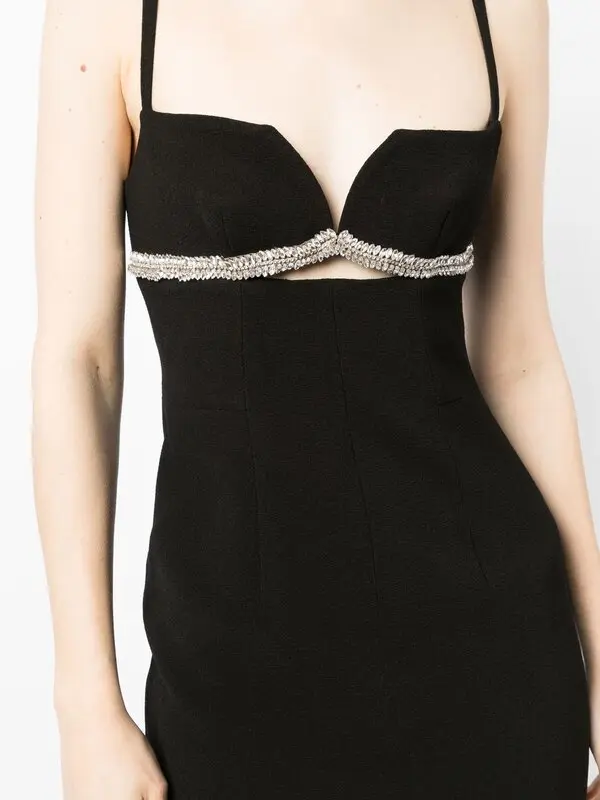 Rachel Gilbert Embellished Sweetheart Neck Maxi Dress