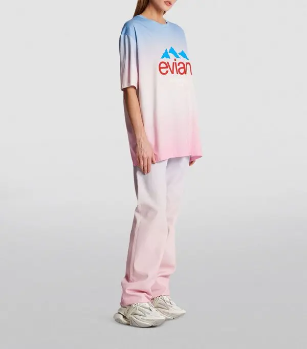Balmain X Evian Gradient Printed T-Shirt - Pink | Editorialist