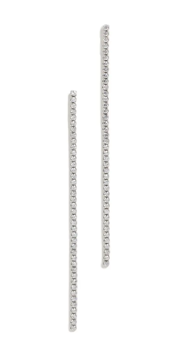 Shashi Tennis Drop Earrings - Silver