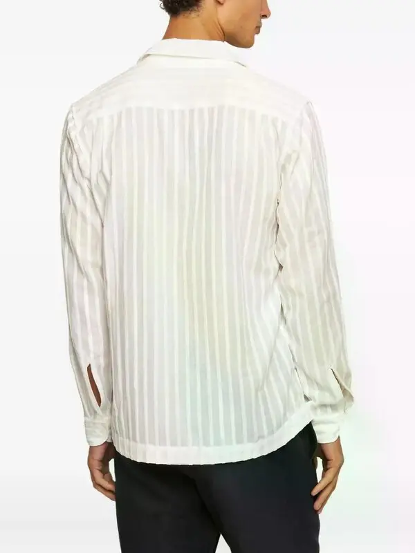 Orlebar Brown Vertical-striped Chenille Shirt - White