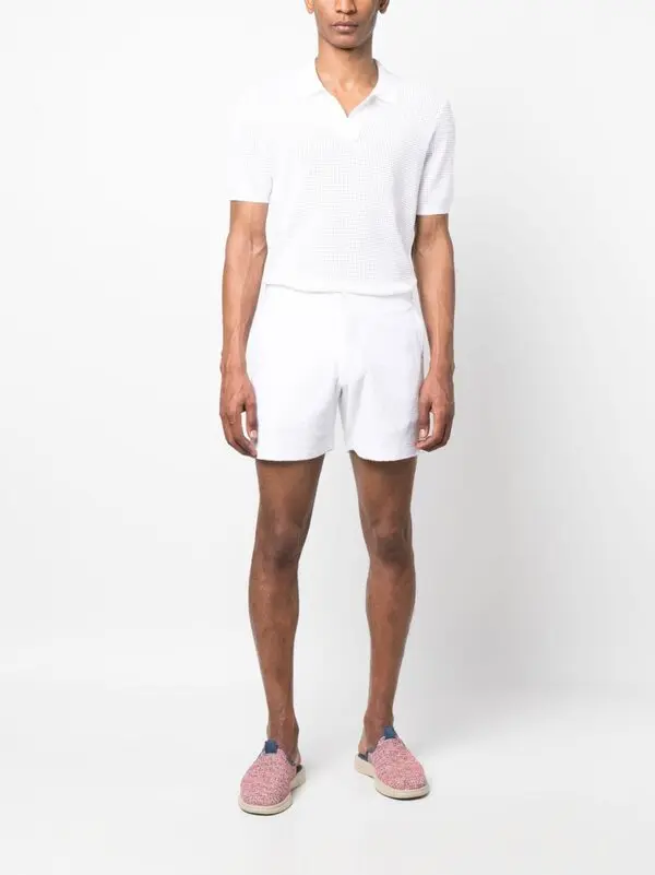 Orlebar Brown Roddy Perforated Polo Shirt - White
