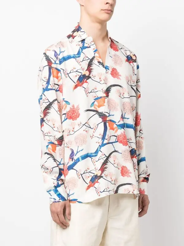 Orlebar Brown Ridley Graphic-print Shirt - White