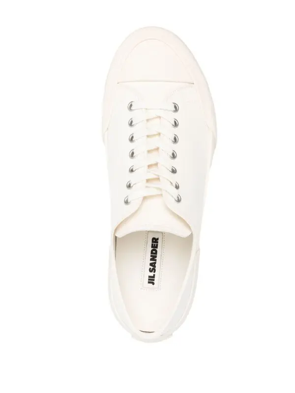 Jil Sander Lace-Up Low-Top Sneakers - Neutrals - 25% Off