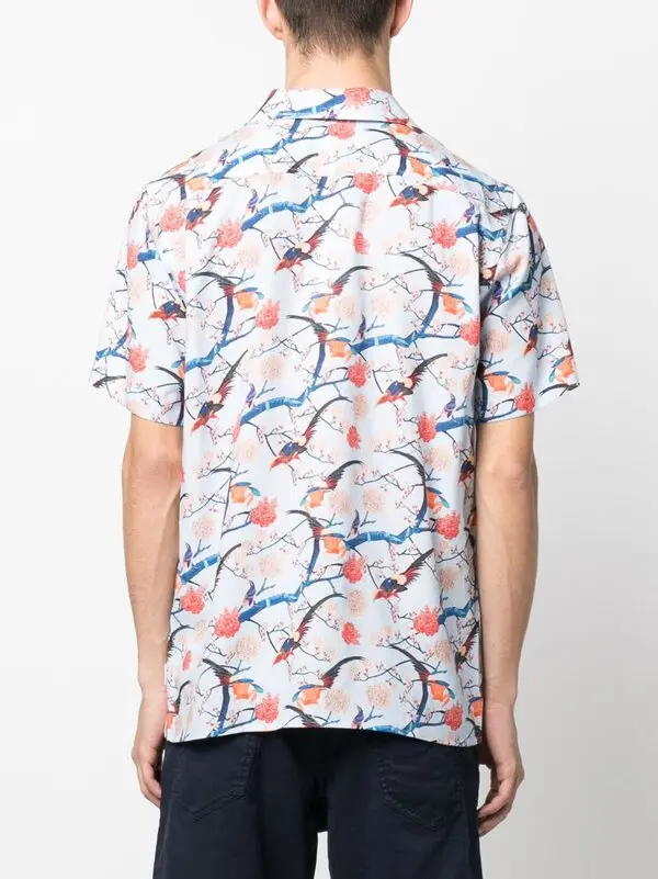 Orlebar Brown Hibbert Graphic-print Shirt - Blue