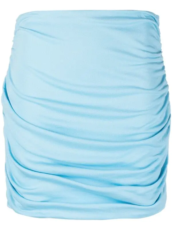 Tory Burch Ruched High-waist Skirt - Blue