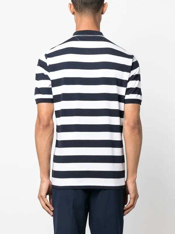 Brunello Cucinelli Striped Cotton Polo Shirt