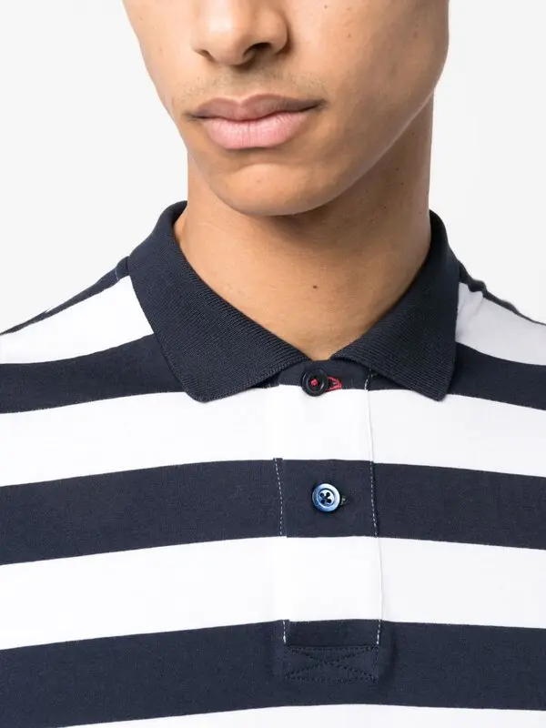 Brunello Cucinelli Striped Cotton Polo Shirt