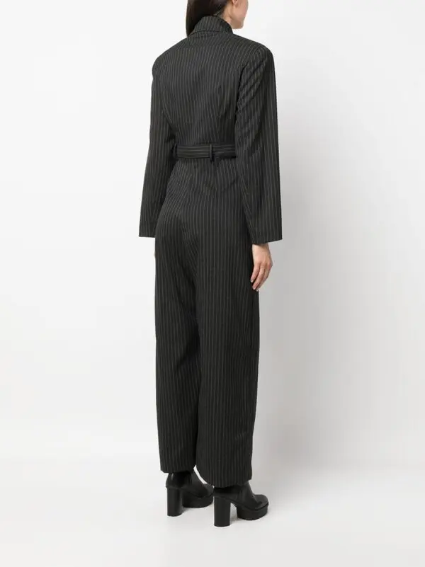 IOANA CIOLACU Pinstripe-print Wool Jumpsuit