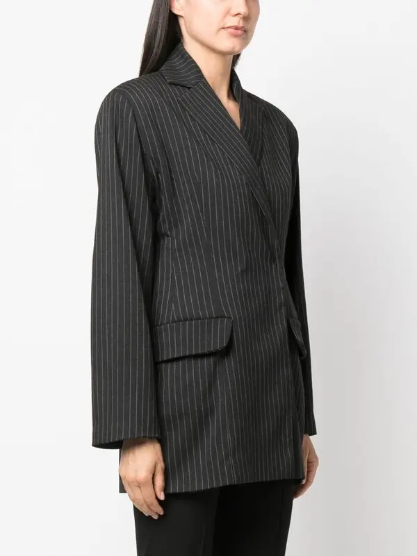 IOANA CIOLACU Pinstripe-print Wool Blazer