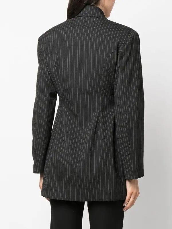 IOANA CIOLACU Pinstripe-print Wool Blazer