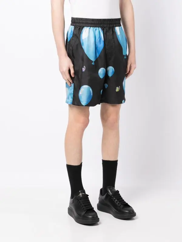 3.PARADIS Balloon-print Bermuda Shorts