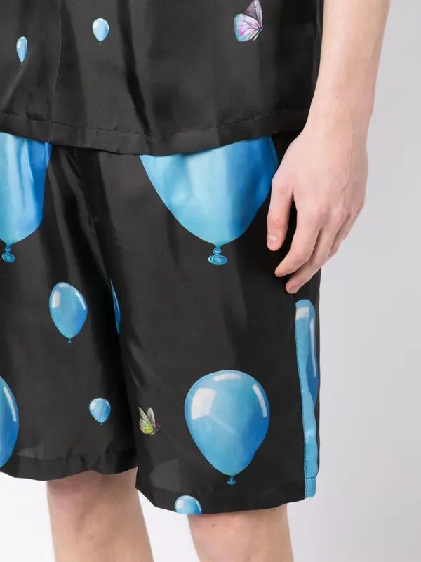 3.PARADIS Balloon-print Bermuda Shorts