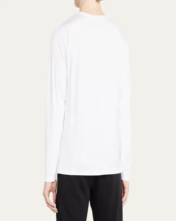 Derek Rose Stretch Long Sleeve Crewneck T-shirt