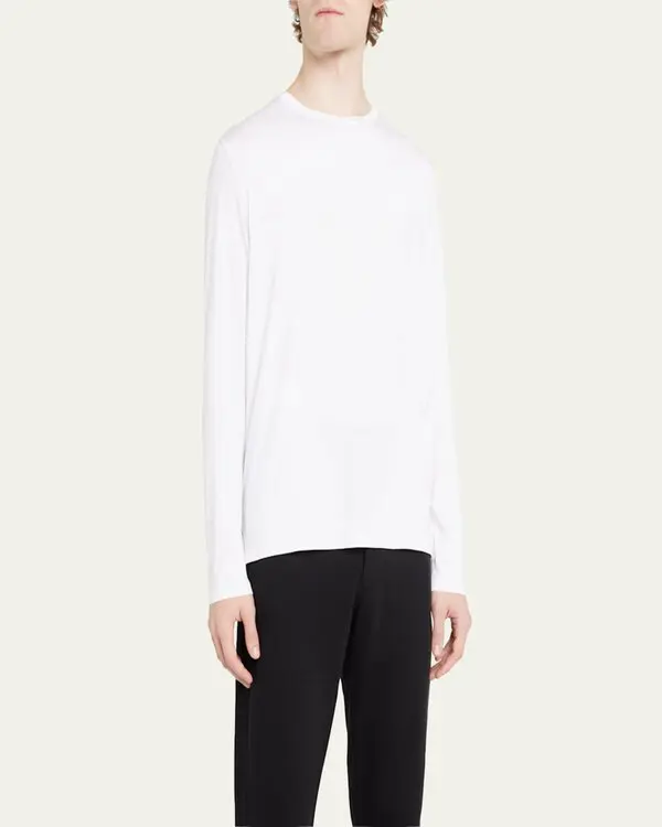 Derek Rose Stretch Long Sleeve Crewneck T-shirt