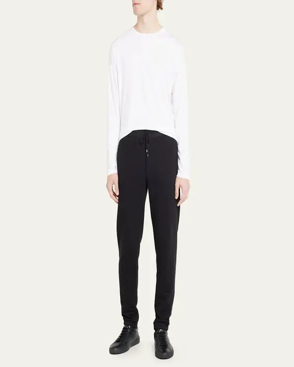 Derek Rose Stretch Long Sleeve Crewneck T-shirt