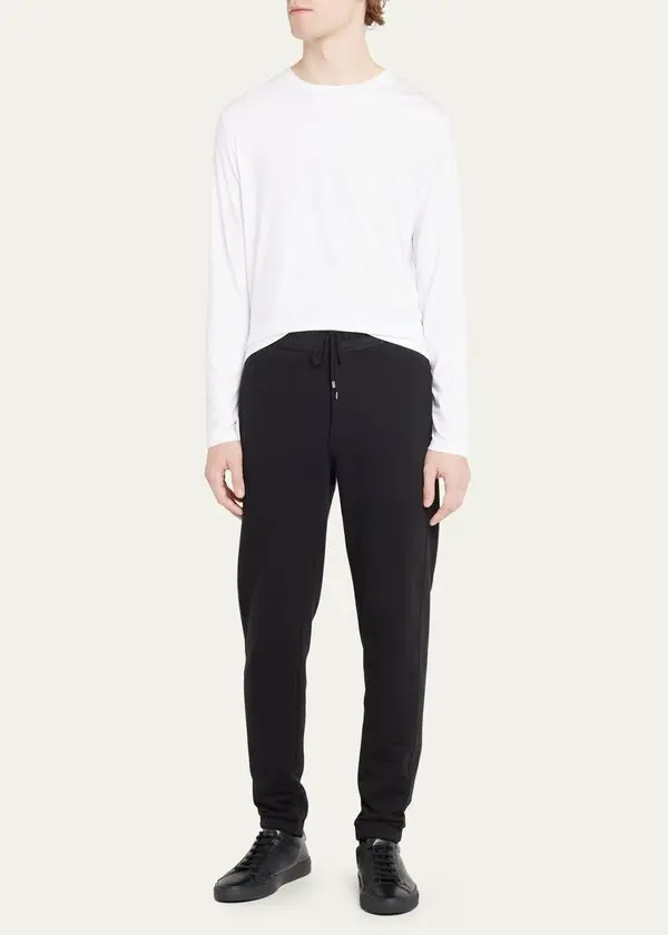 Derek Rose Stretch Long Sleeve Crewneck T-shirt