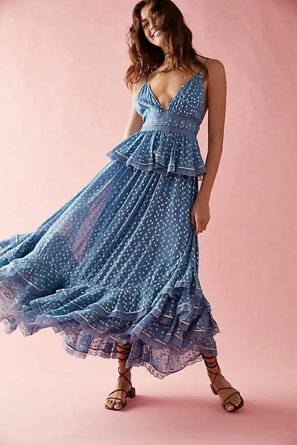 Rococo Sand Rococco Sand Emi Long Dress In Baby Blue - 57% Off |  Editorialist