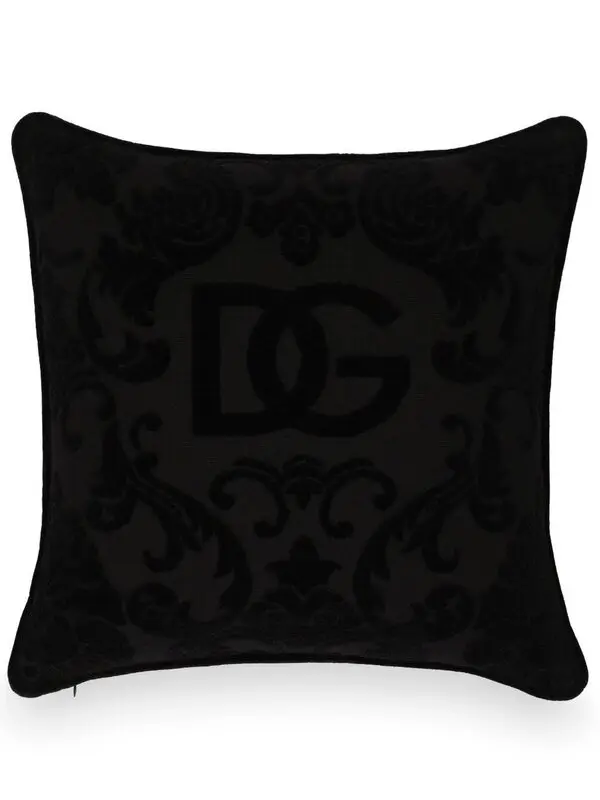 Dolce & Gabbana Small Flocked-logo Cushion
