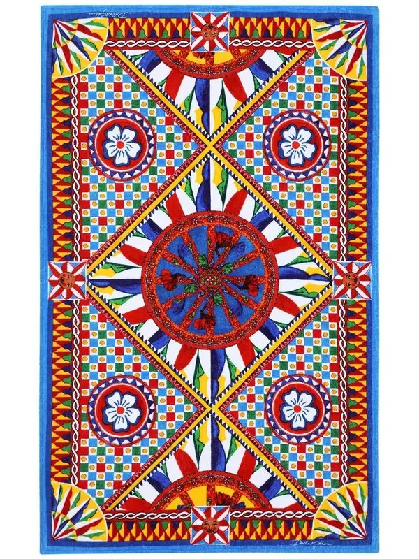 Dolce & Gabbana Terry Cotton Beach Towel - Red