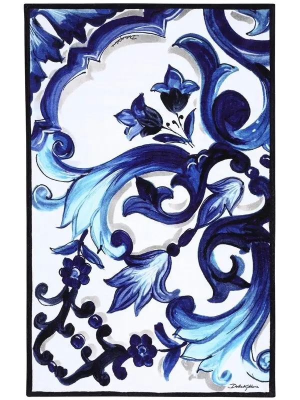 Dolce & Gabbana Terry Cotton Beach Towel - Blue